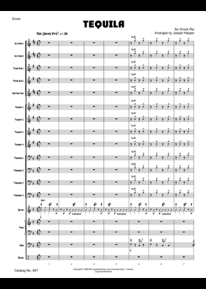 Play Official version of Tequila Sheet Music by The Champs for Trumpet ...