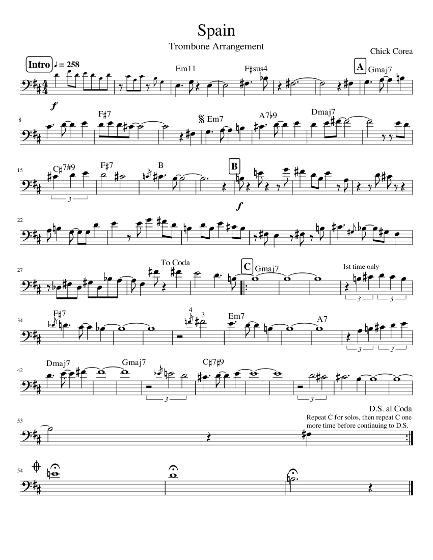 Spain Sheet music for Piano (Solo) | Musescore.com