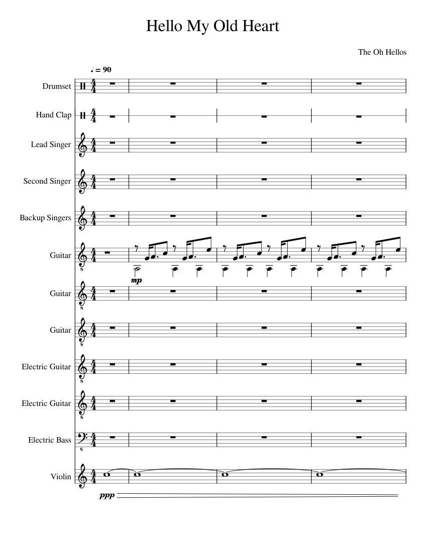 Hello My Old Heart by The Oh Hellos (INACCURATE, NEEDS TO BE EDITED ...