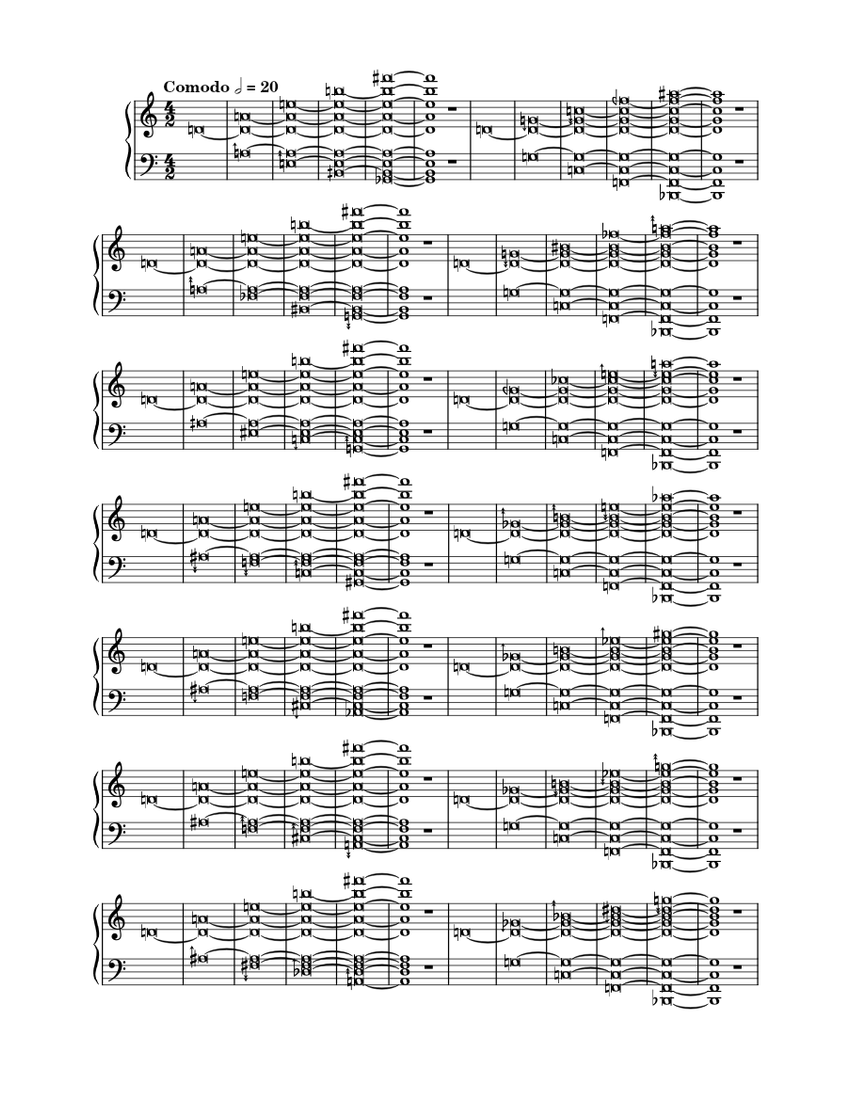 Tone Poem No. 4 - Comodo in 100edo for bowed synthesizer Sheet music ...