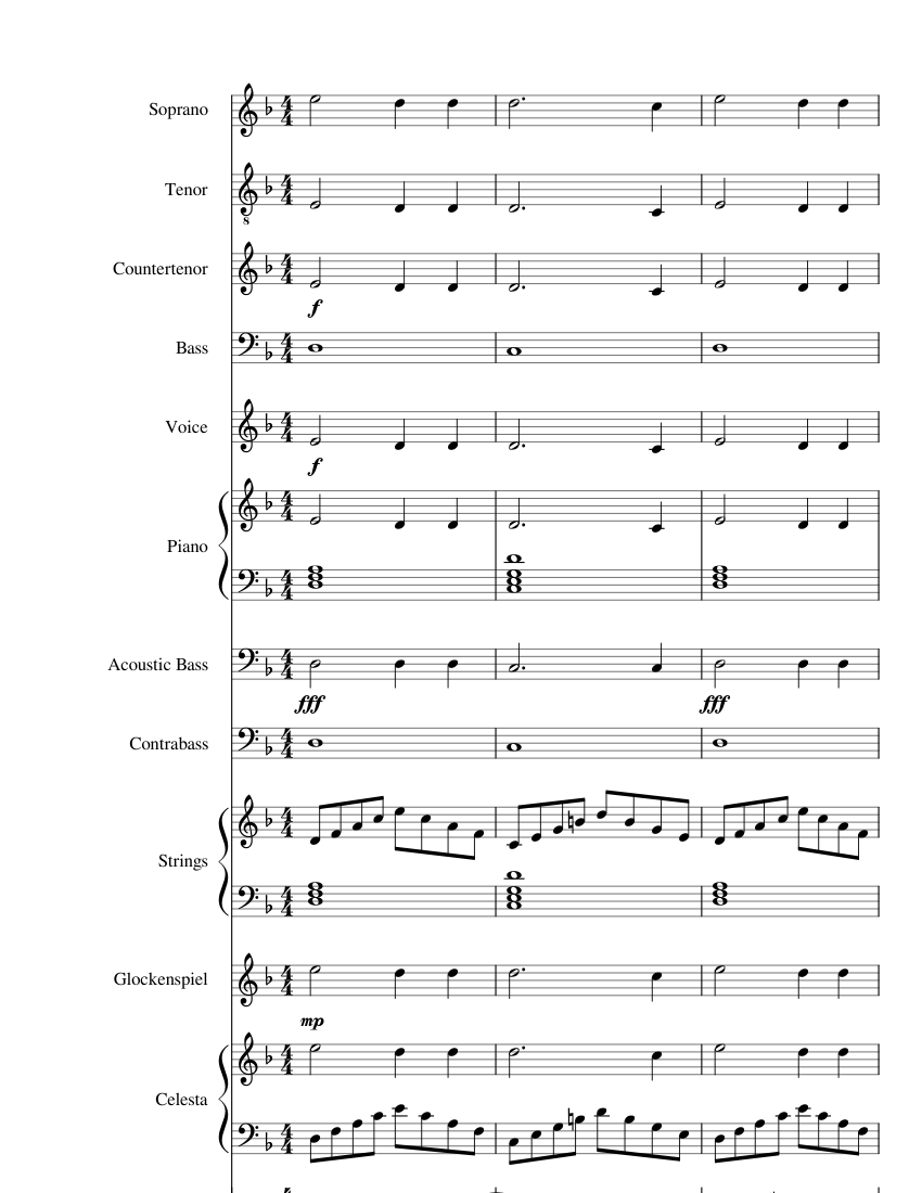 video game music Sheet music for Piano, Soprano, Tenor, Bass voice ...