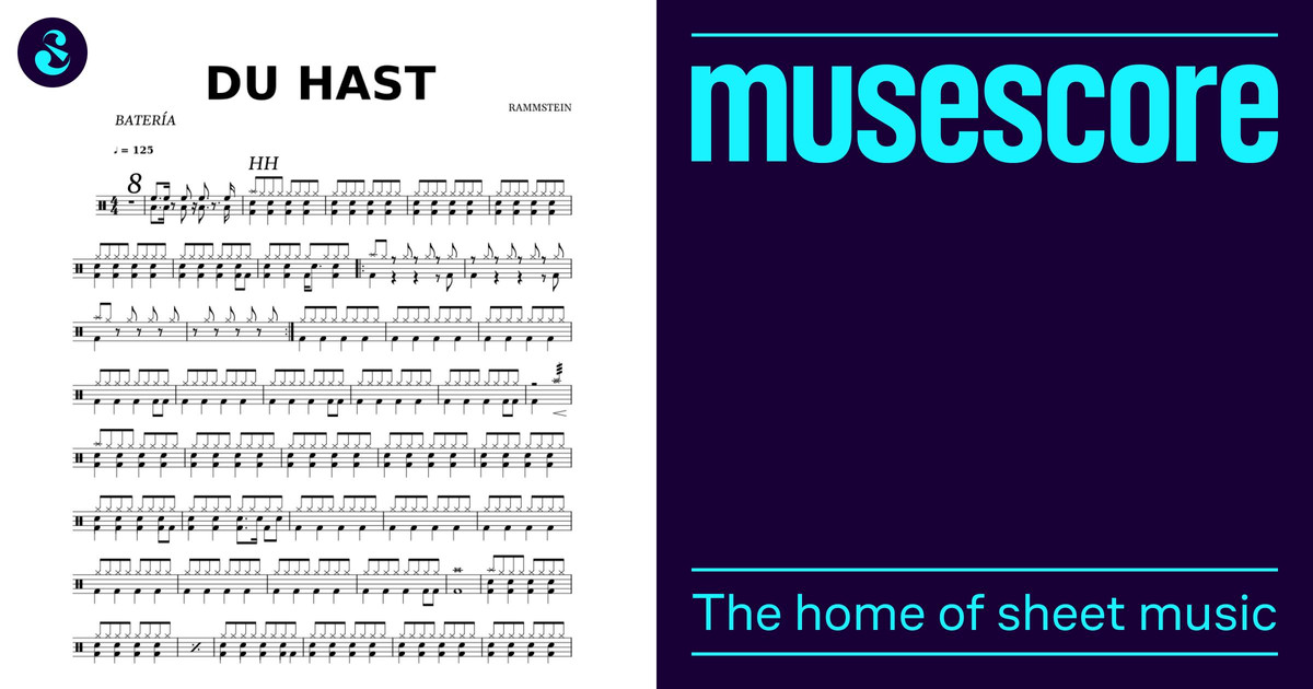 Du hast – Rammstein Sheet Music for Drum group (Solo) | MuseScore.com
