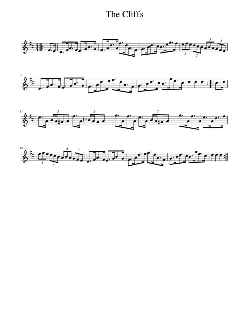 The Cliffs Sheet music for Piano (Solo) Easy | Musescore.com