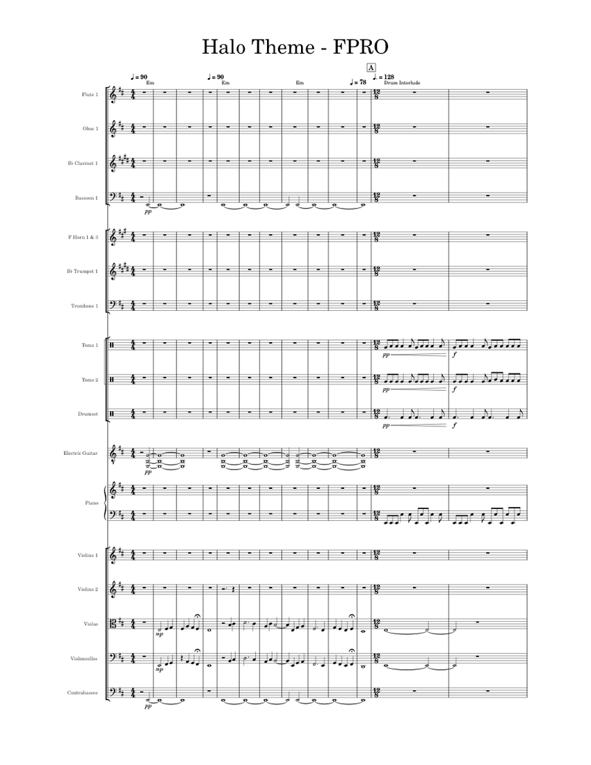 Halo theme – Martin O'Donnell Halo Theme - FPRO Sheet music for Piano ...