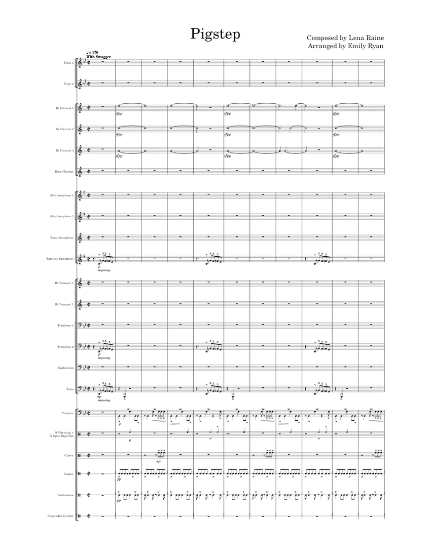 Pigstep – Lena Raine (WIP) Sheet music for Trombone, Euphonium, Tuba ...