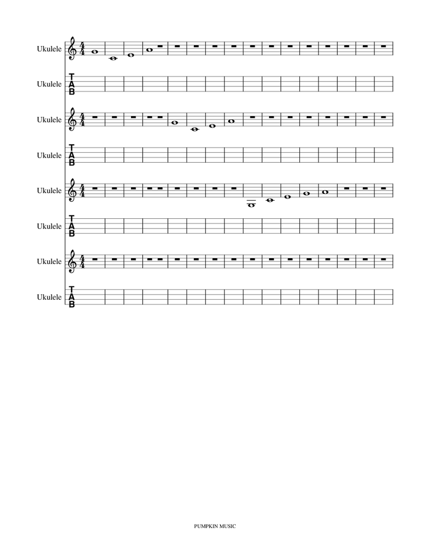 UkuleleEnsemble Blank Score – Misc Traditional BLank_Stave Sheet music ...