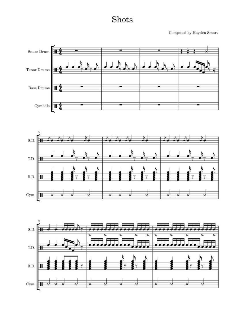 Shots! - level 1 revamped cadence - piano tutorial