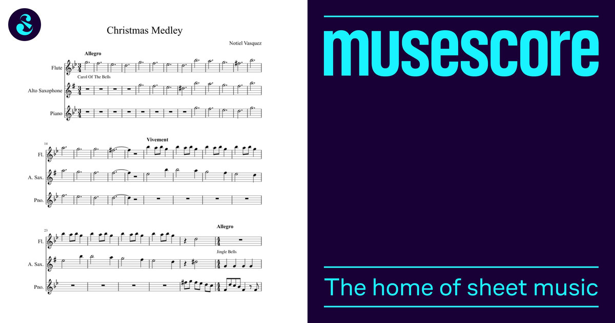 Christmas Medley Sheet Music for Piano, Flute (Solo) | MuseScore.com