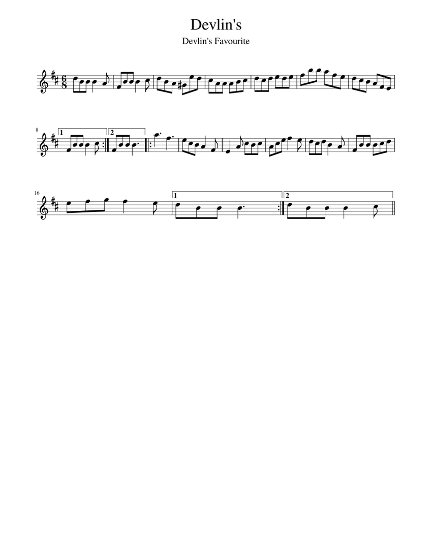 Devlin's Sheet music for Piano (Solo) Easy | Musescore.com