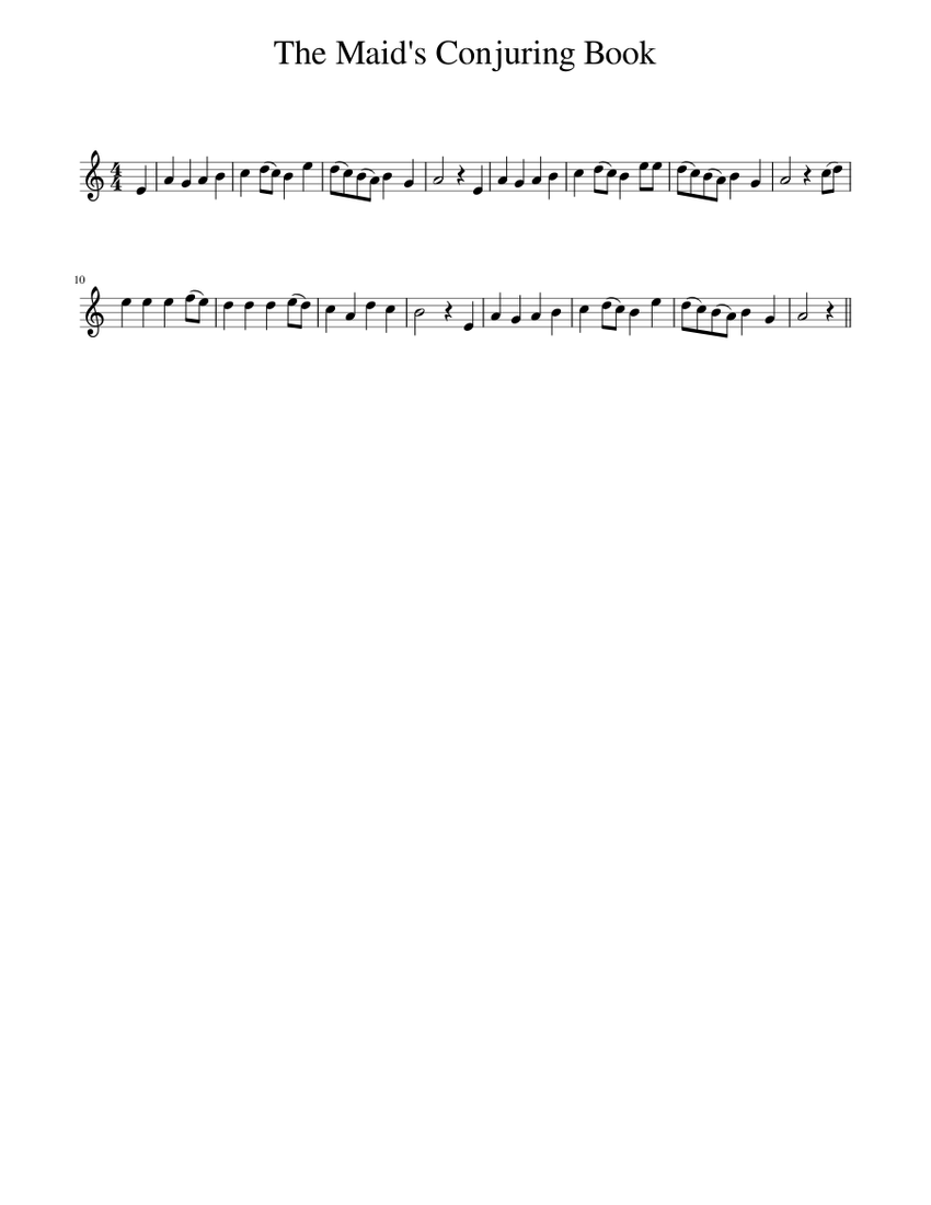 The Maid's Conjuring Book Sheet music for Piano (Solo) Easy | Musescore.com