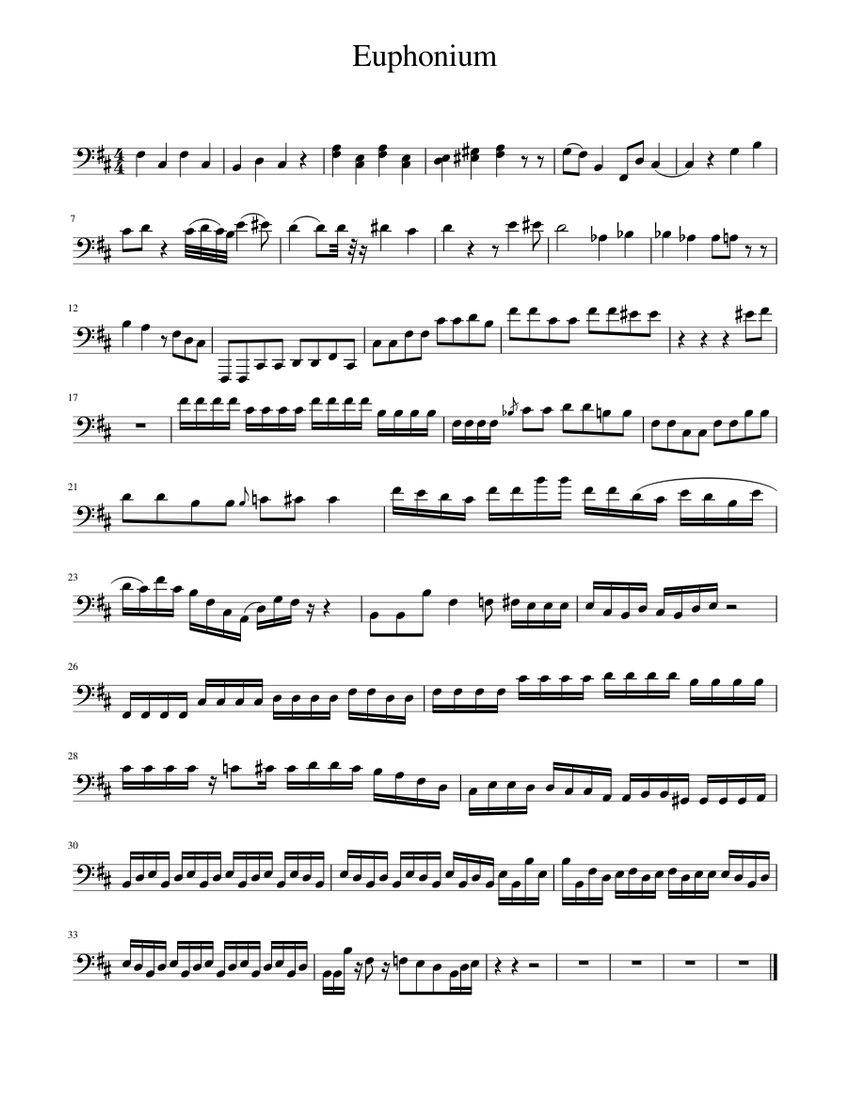 Euphonium thing I made Sheet music for Euphonium (Solo) | Musescore.com