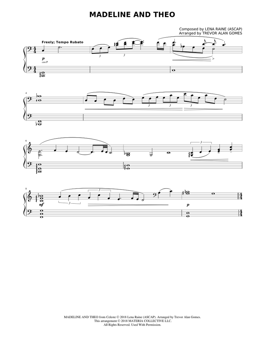 Madeline and Theo (Celeste Piano Collections) - Lena Raine/Trevor Alan ...