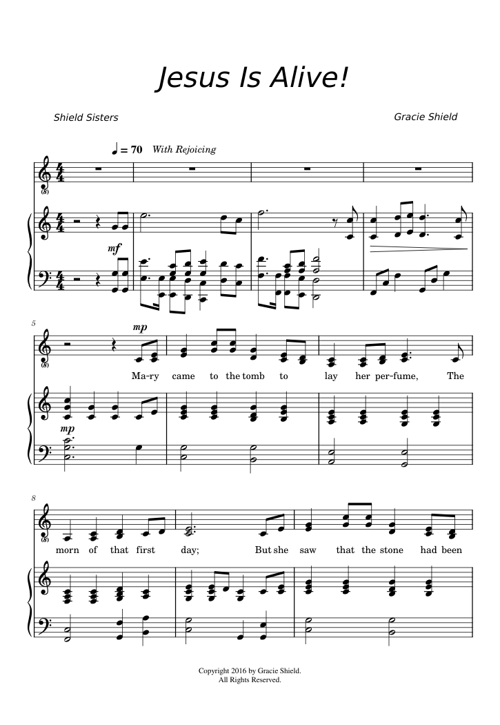 Jesus_Is_Alive! Sheet music for Piano, Vocals (Women’s Choir ...