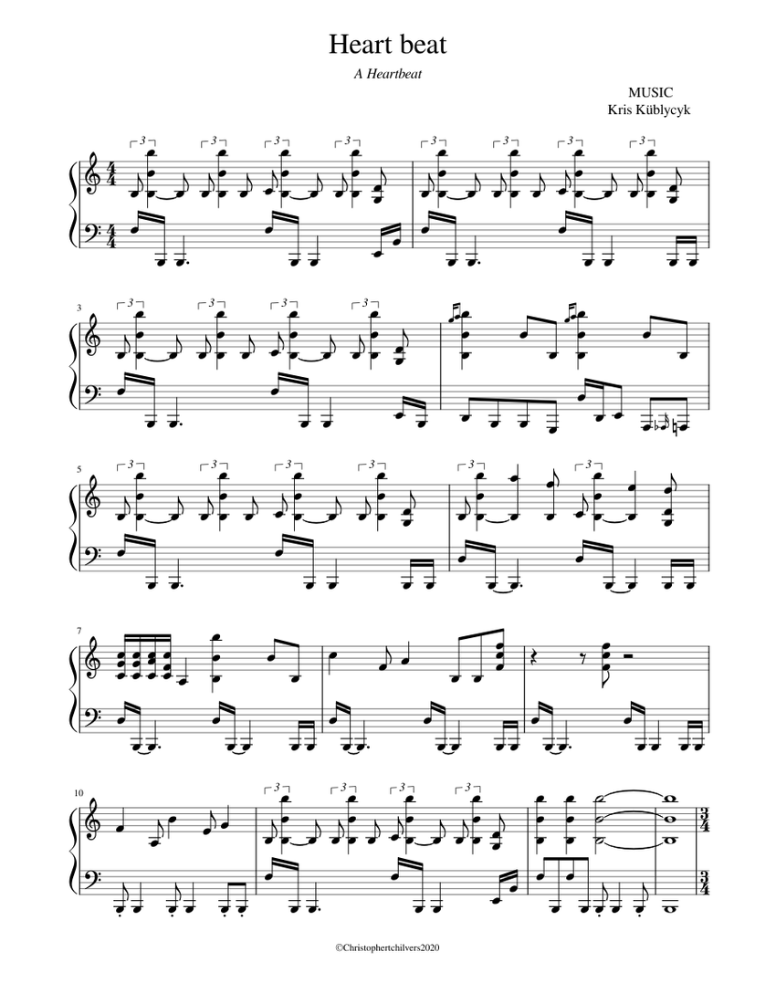 Heart beat Sheet music for Piano (Solo) | Musescore.com
