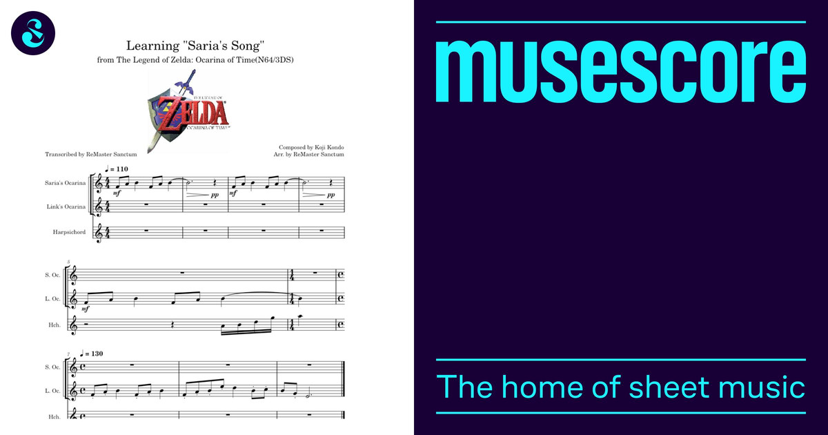 Learning "Saria's Song" - The Legend of Zelda: Ocarina of Time(N64/3DS ...