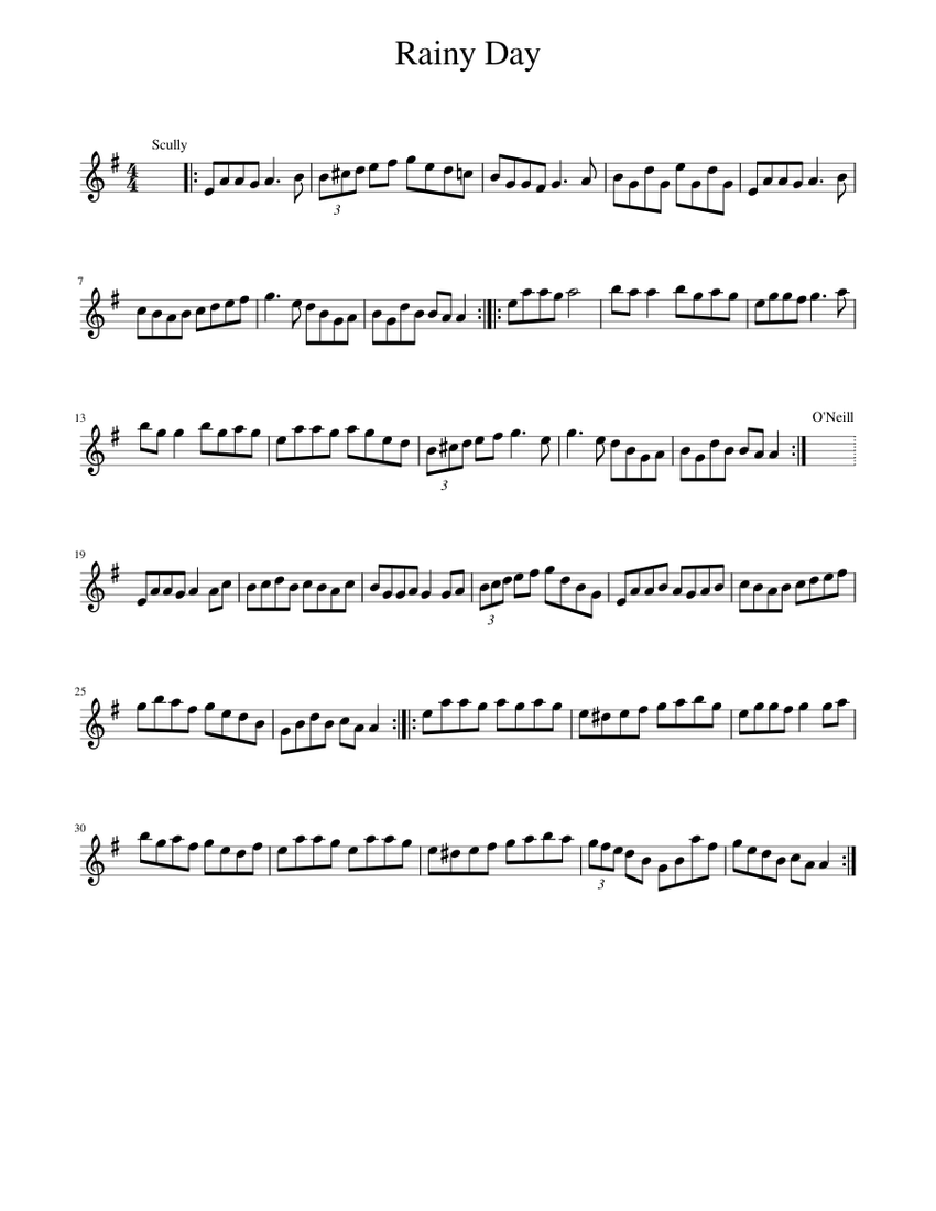 Rainy Day Sheet music for Piano (Solo) Easy | Musescore.com