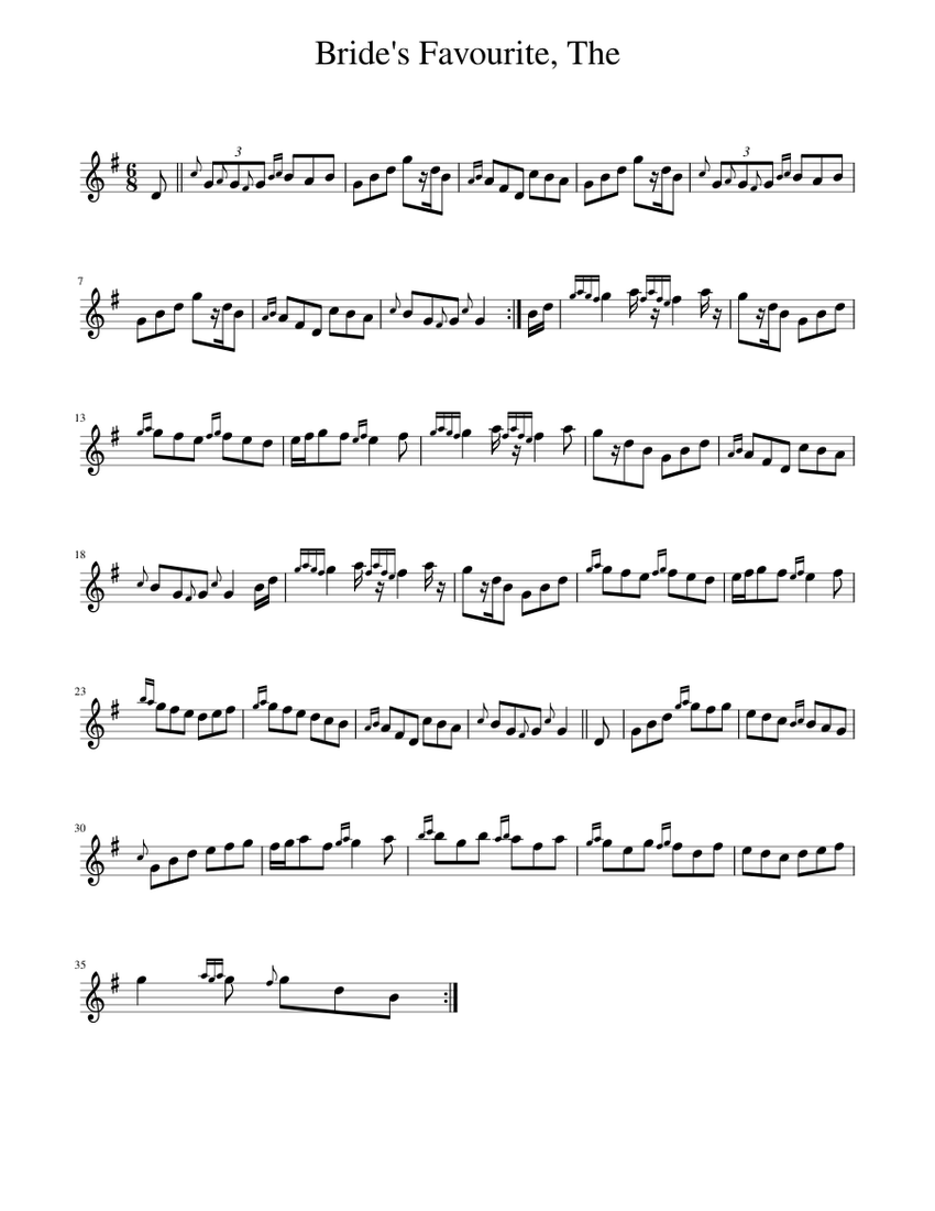 The Bride's Favourite Sheet music for Piano (Solo) Easy | Musescore.com
