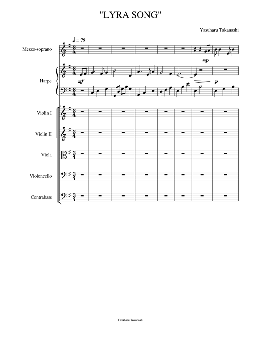 Fairy Tail - Lyra Song – Yasuharu Takanashi Sheet music for Mezzo ...