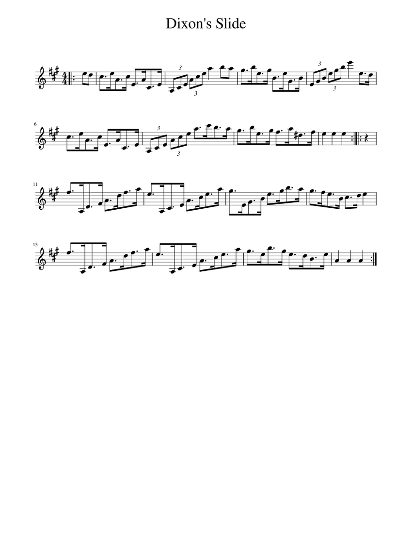 Dixon's Slide Sheet music for Piano (Solo) Easy | Musescore.com