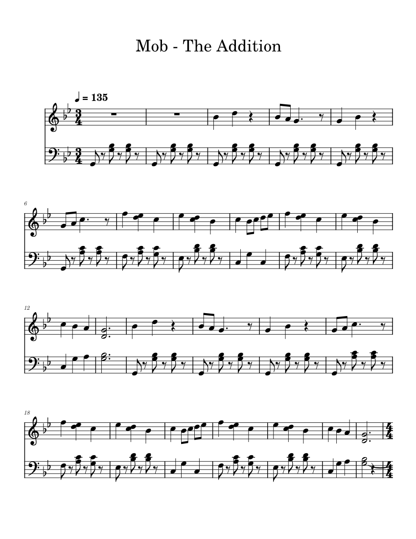 The Mob - B. Hagen Sheet Music for Piano (Solo) | MuseScore.com