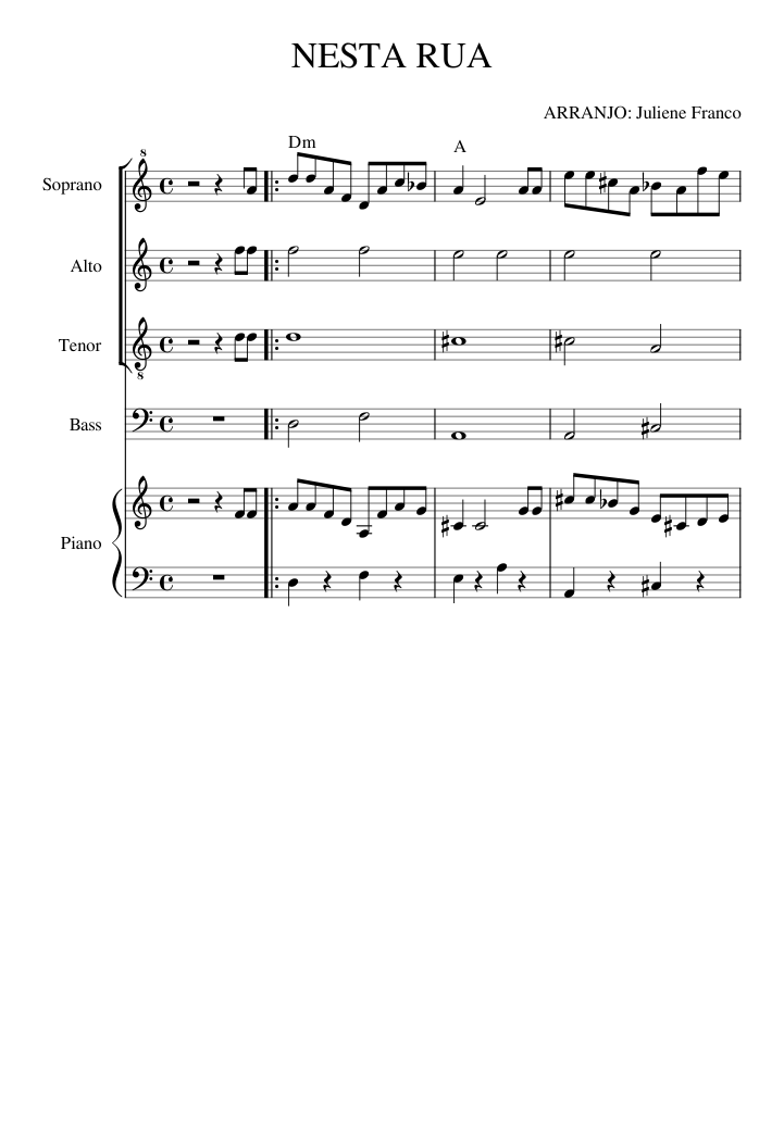 NESTA RUA - piano tutorial