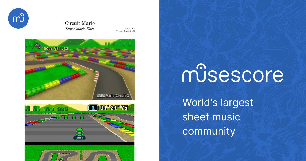 Circuit Mario | Mario Circuit - Super Mario Kart Sheet music for Piano ...