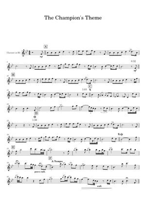 The Champion's Theme Sheet Music for Saxophone soprano (Solo ...