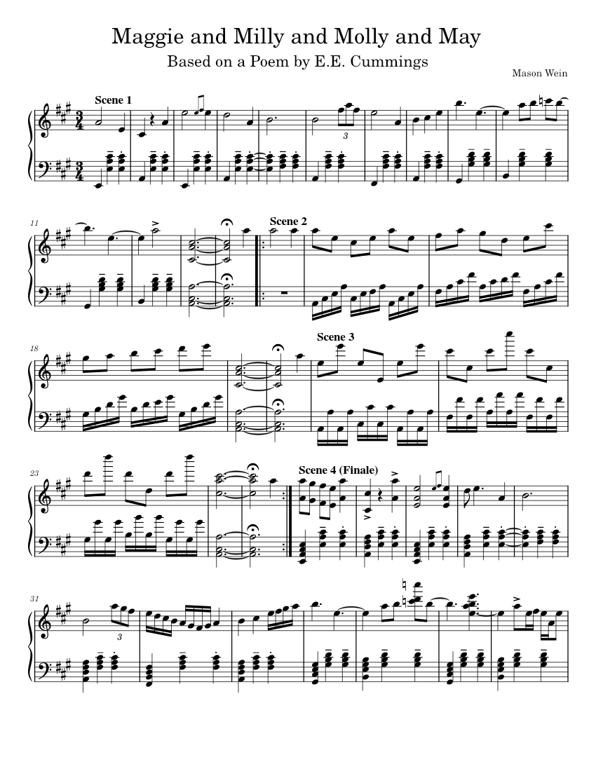 Maggie and Milly and Molly and May Sheet music for Piano (Solo ...
