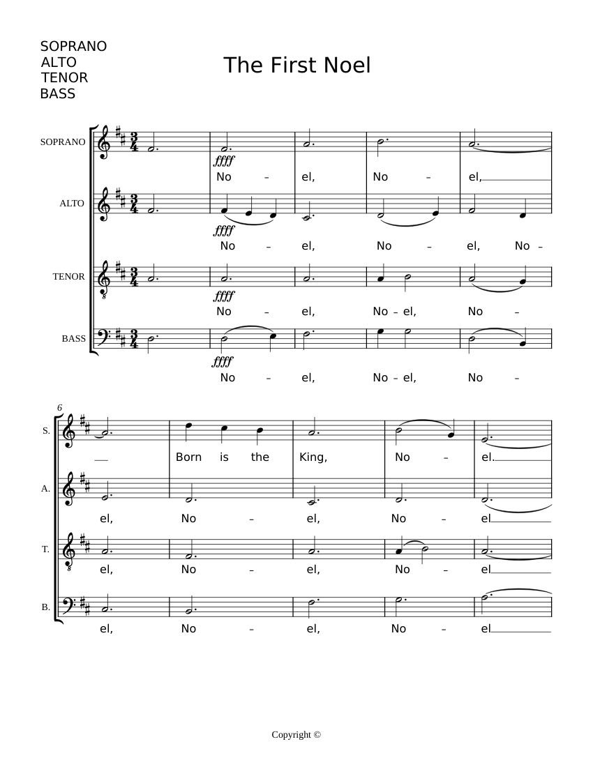 The First Noel – W. Sandys' Christmas Carols the first Sheet music for ...