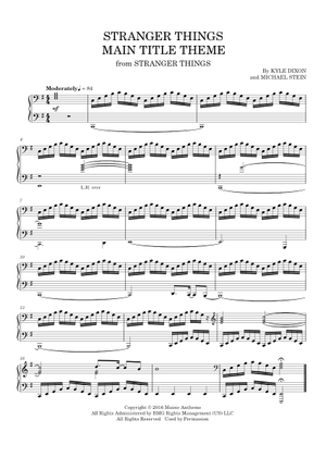 Stranger Things - opening theme Sheet Music and Tab for Violin, Guitar ...