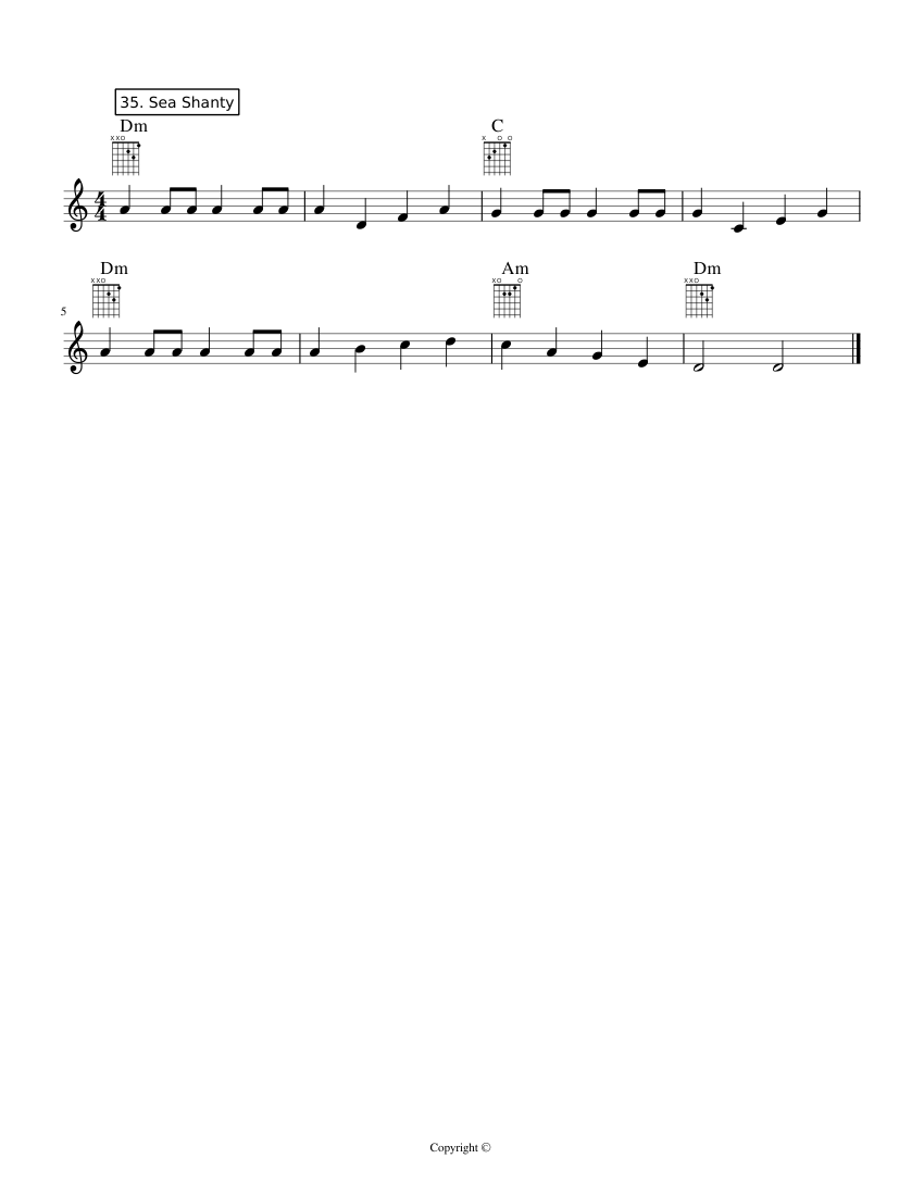35. Sea Shanty Sheet music for Guitar (Solo) | Musescore.com