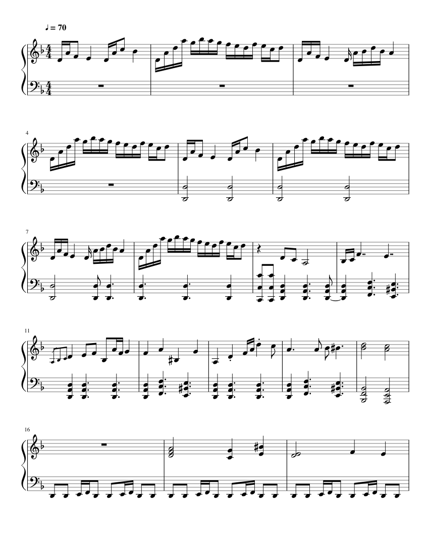 Chase- Full Sheet music for Piano (Solo) | Musescore.com