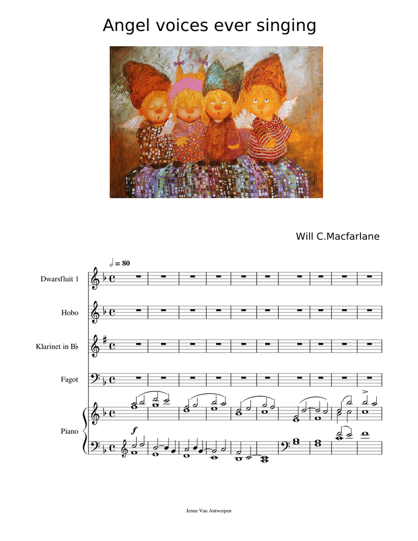 Angel voices,ever singing – Will C. Macfarlan Sheet music for Piano ...