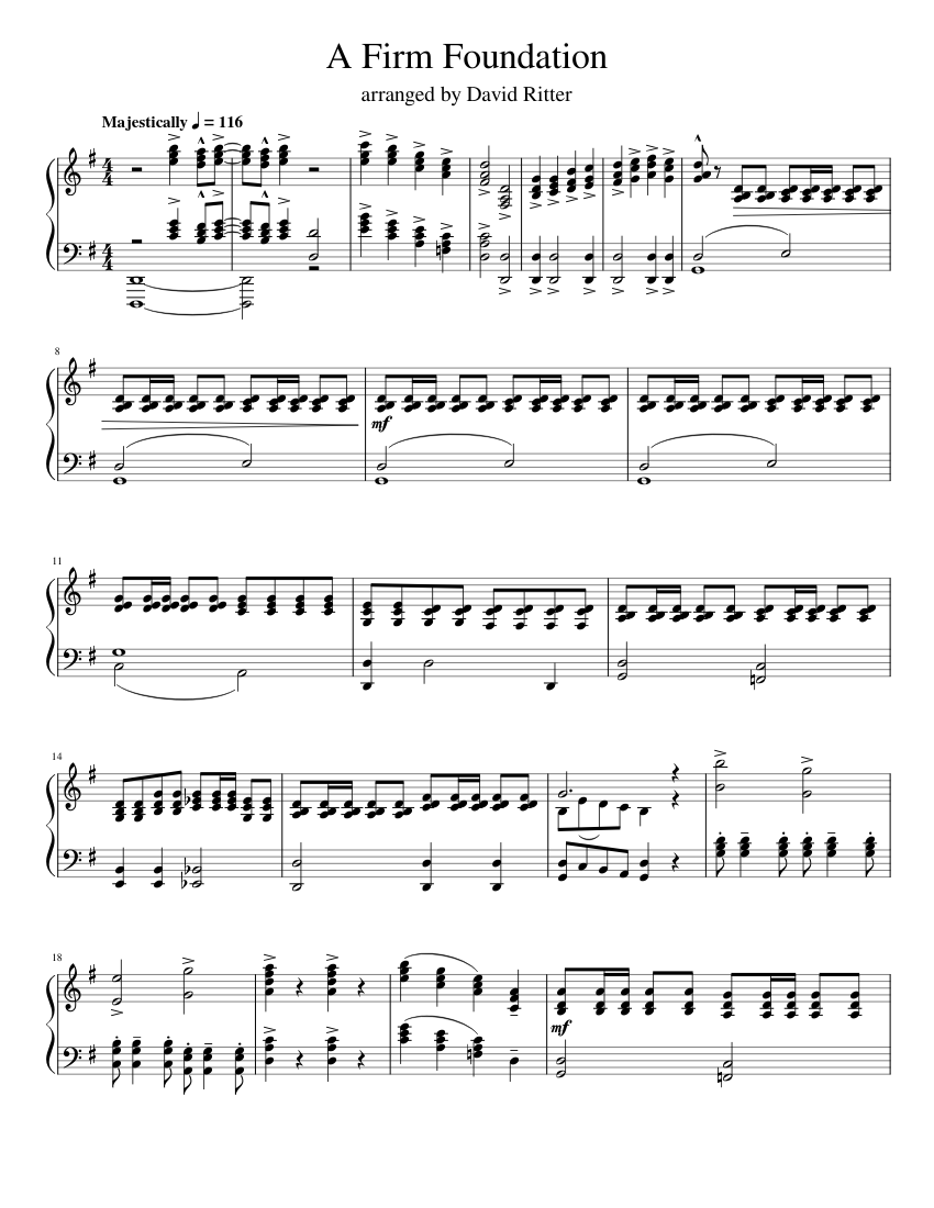 A_Firm_Foundation Sheet music for Piano (Solo) | Musescore.com