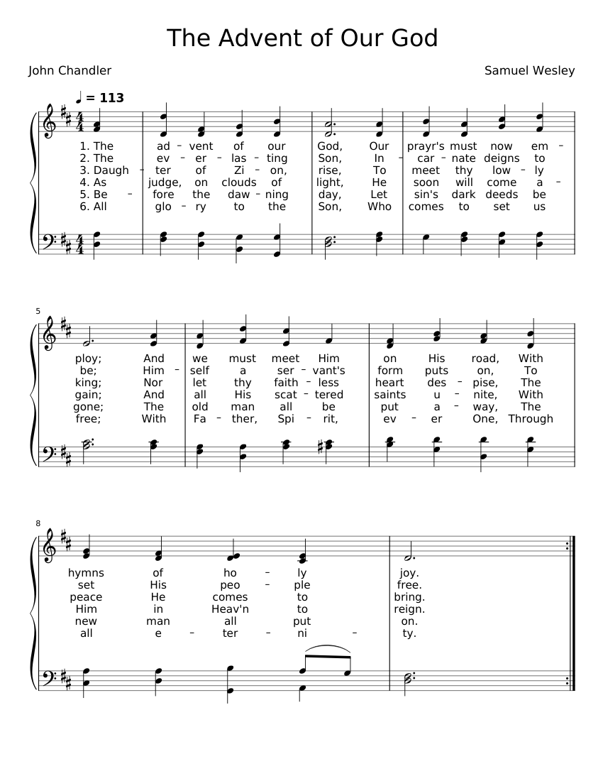 The Advent of Our God Sheet music for Piano (Solo) Easy | Musescore.com