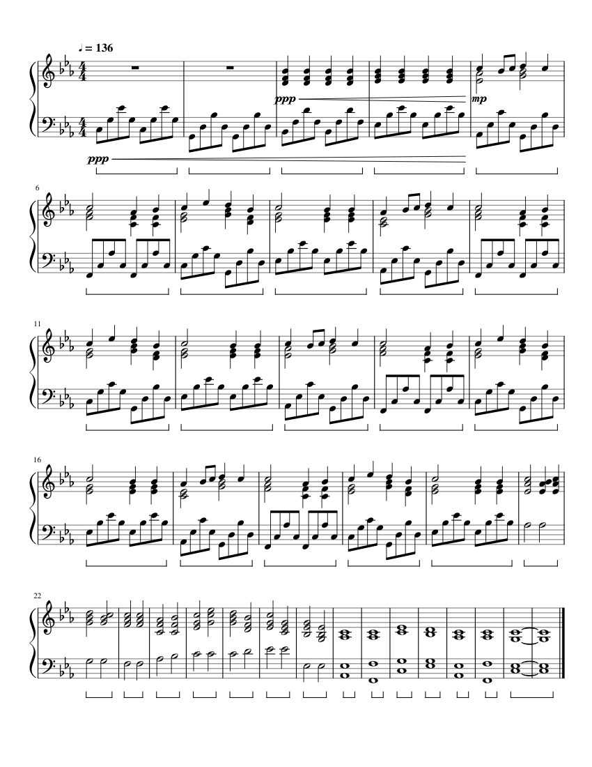 Alarm Sheet Music for Piano (Solo) easy | MuseScore.com