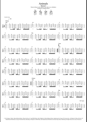 Animals Maroon 5 Guitar Chords Play Official Version Of Animals Sheet