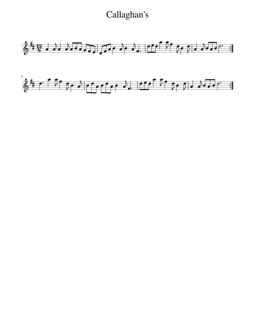Callaghan's Sheet music for Piano (Solo) Easy | Musescore.com