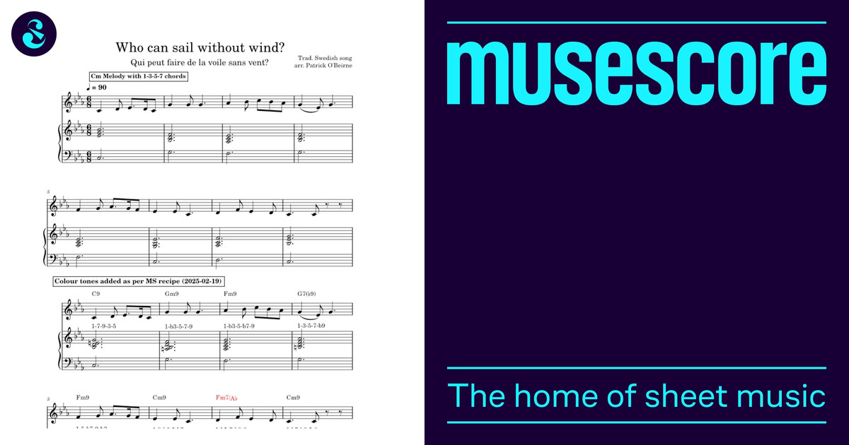 Who can sail without wind POB Sheet music for Piano, Voice (other ...