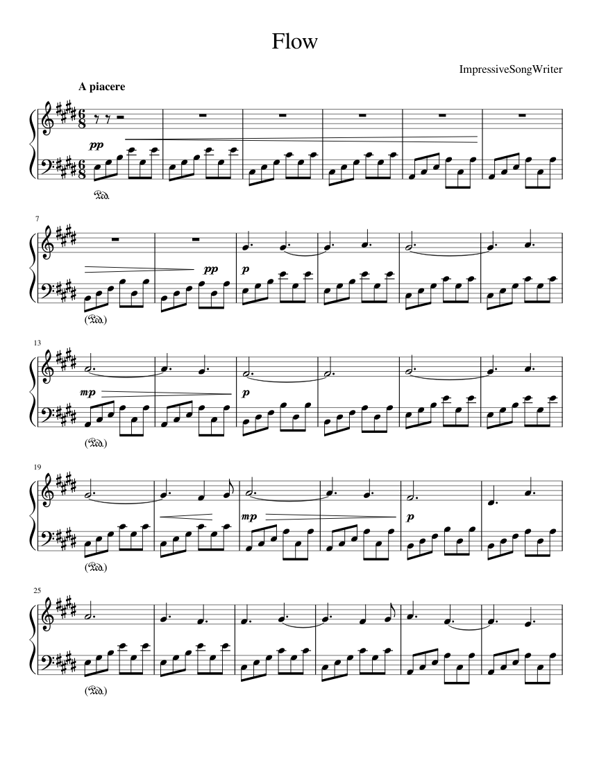 Flow Sheet music for Piano (Solo) Easy | Musescore.com