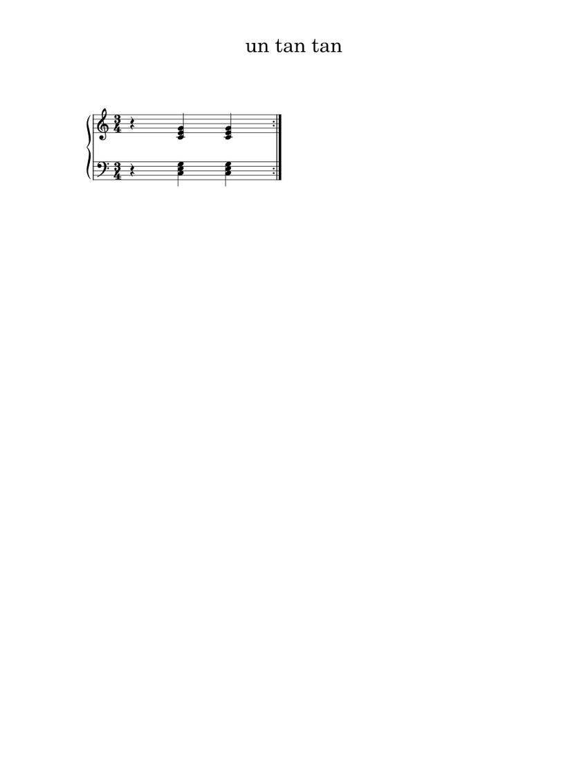 un tan tan Sheet Music for Piano (Solo) Easy | MuseScore.com