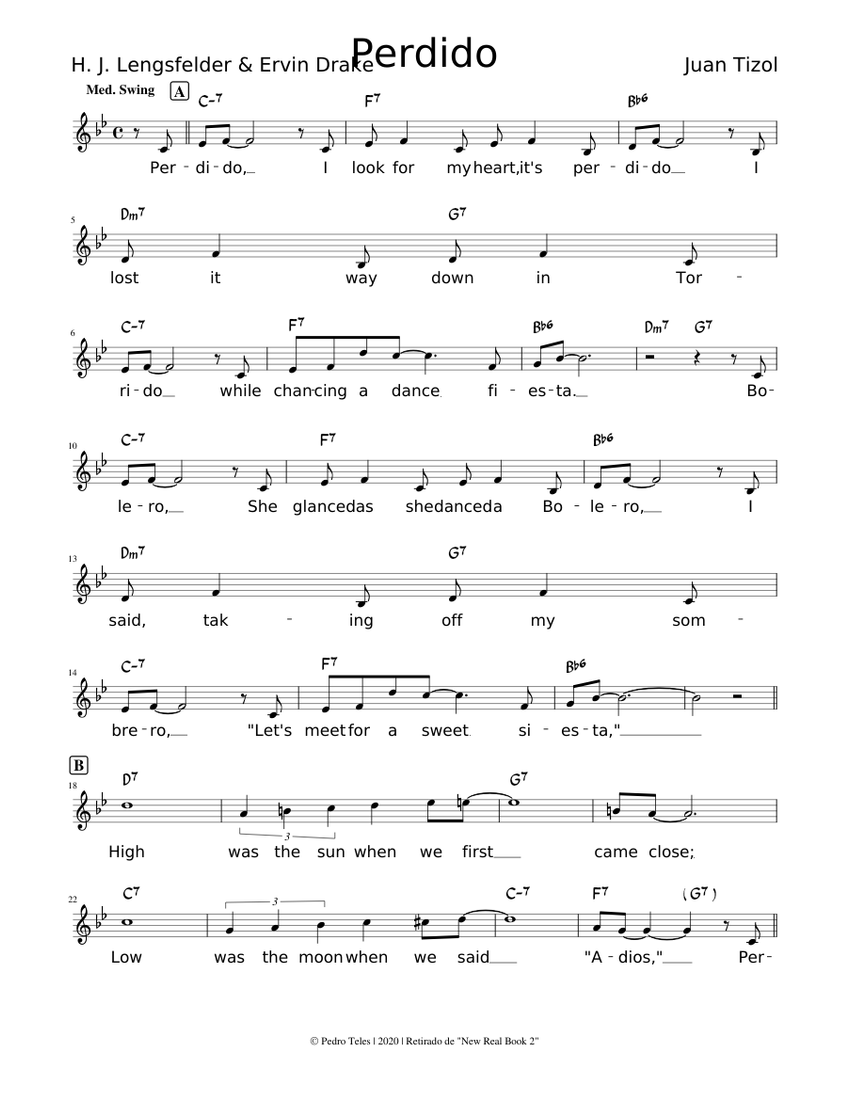 Perdido Sheet music for Piano (Solo) | Musescore.com