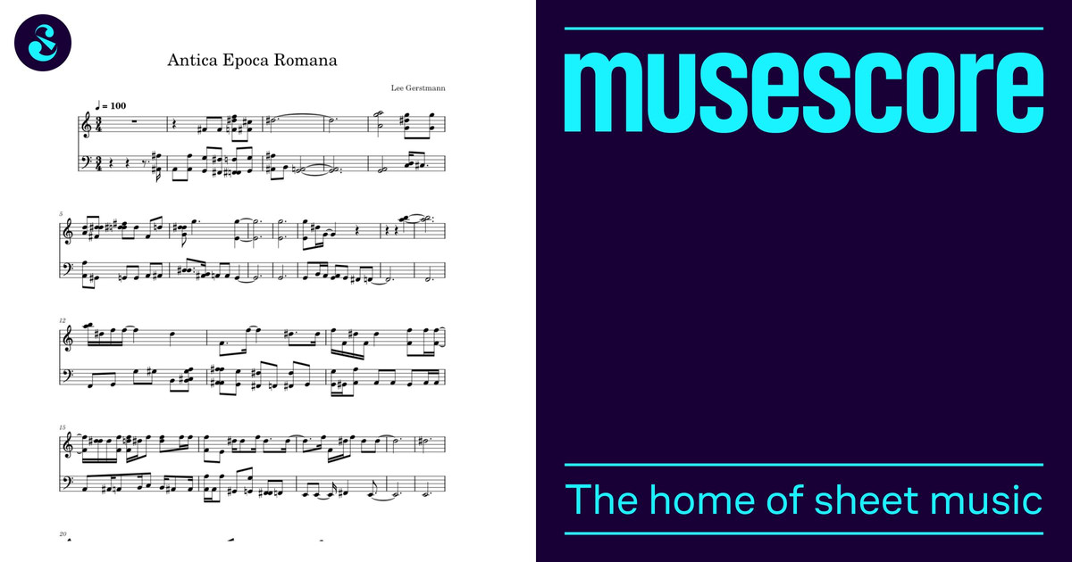 Antica Epoca Romana Sheet music for Piano (Solo) | Musescore.com