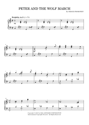 Peter and the Wolf, Op.67 – Sergei Prokofiev The Bird's Theme Sheet ...