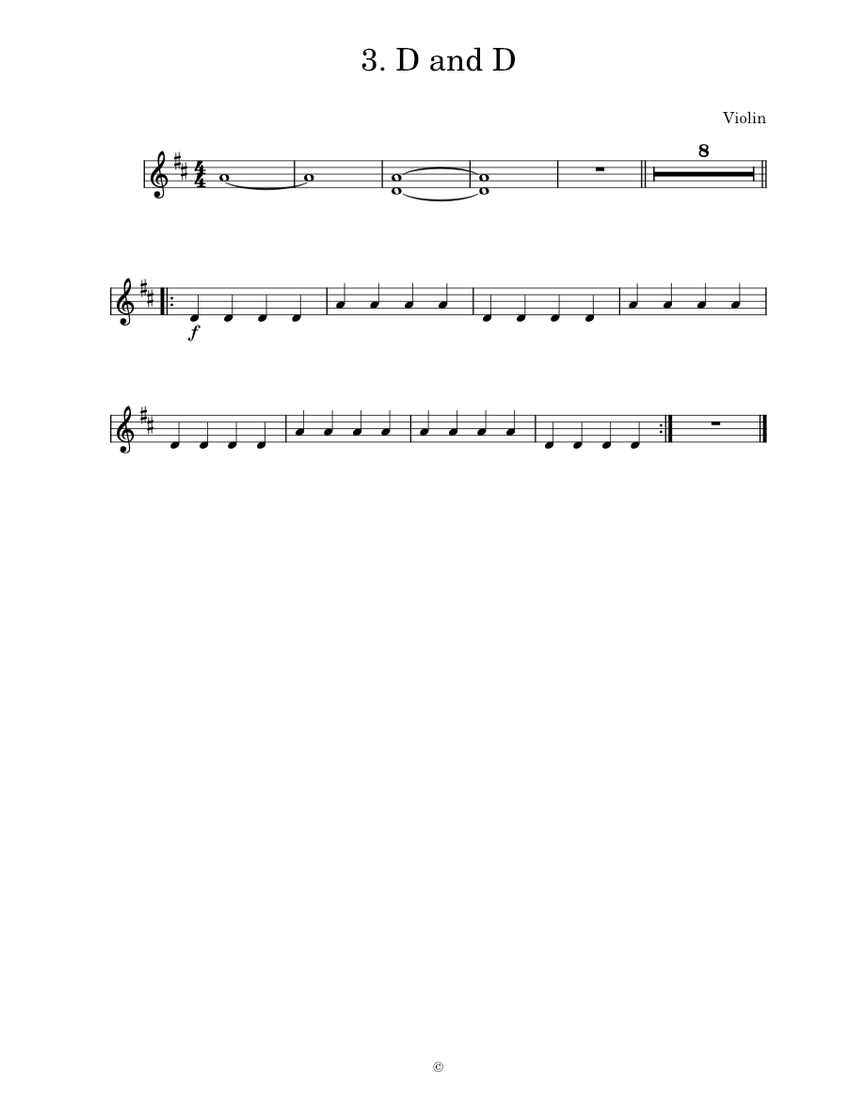 All for string Ejercicio 3 Sheet Music for Violin (Solo) | MuseScore.com