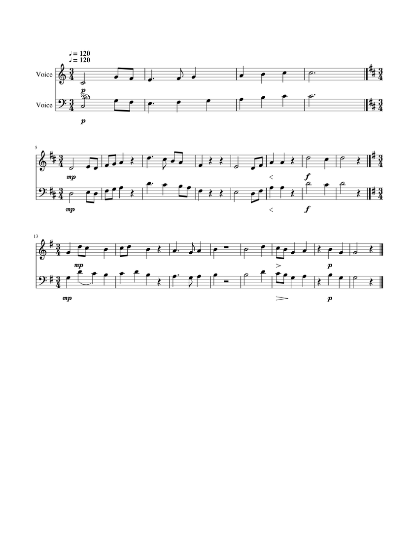 Solfege Chunk Assignment Sheet music for Voice (other) (Choral ...
