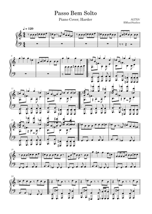 Play Official version of PASSO BEM SOLTO Sheet Music by ATLXS for Piano ...