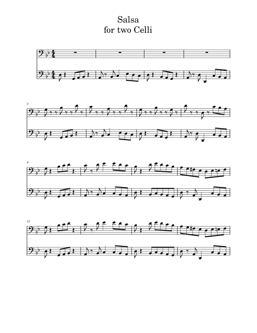 Salsa Sheet music for Piano (String Duet) | Musescore.com
