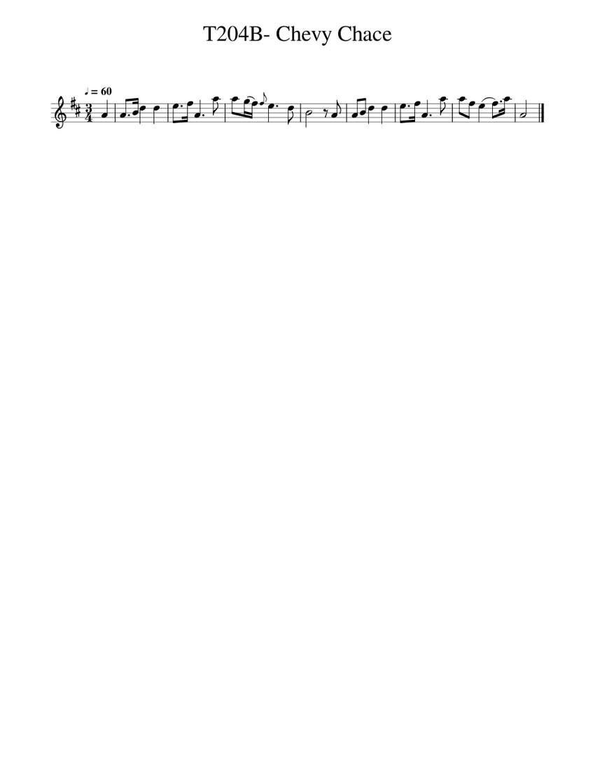 T204B- Chevy Chace Sheet music for Piano (Solo) Easy | Musescore.com