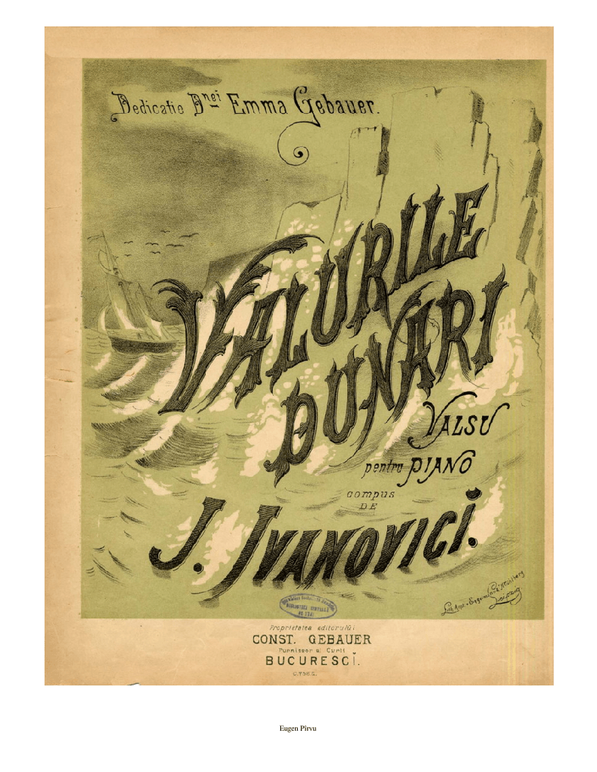 Valurile Dunarii Sheet Music for Piano (Solo) | MuseScore.com